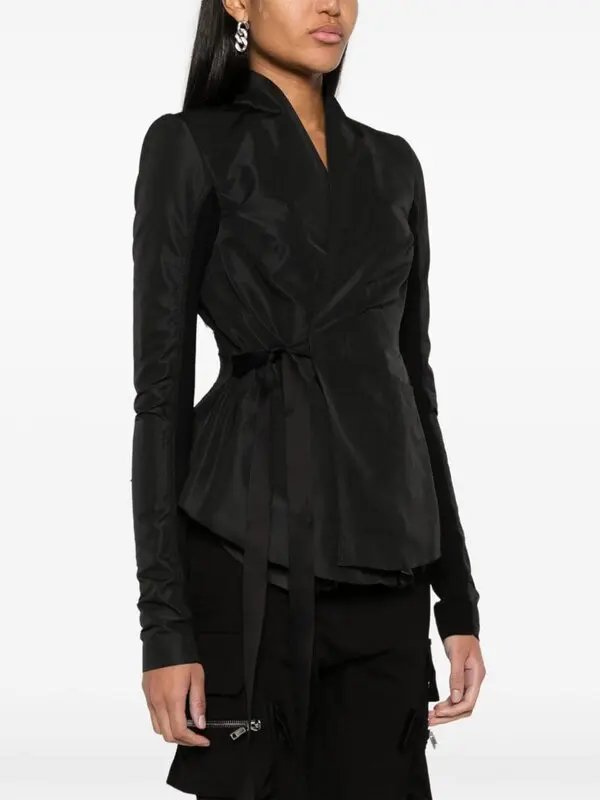 Rick Owens Self-tie Layered Blazer