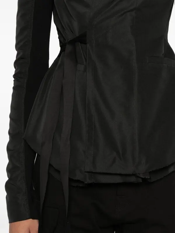 Rick Owens Self-tie Layered Blazer