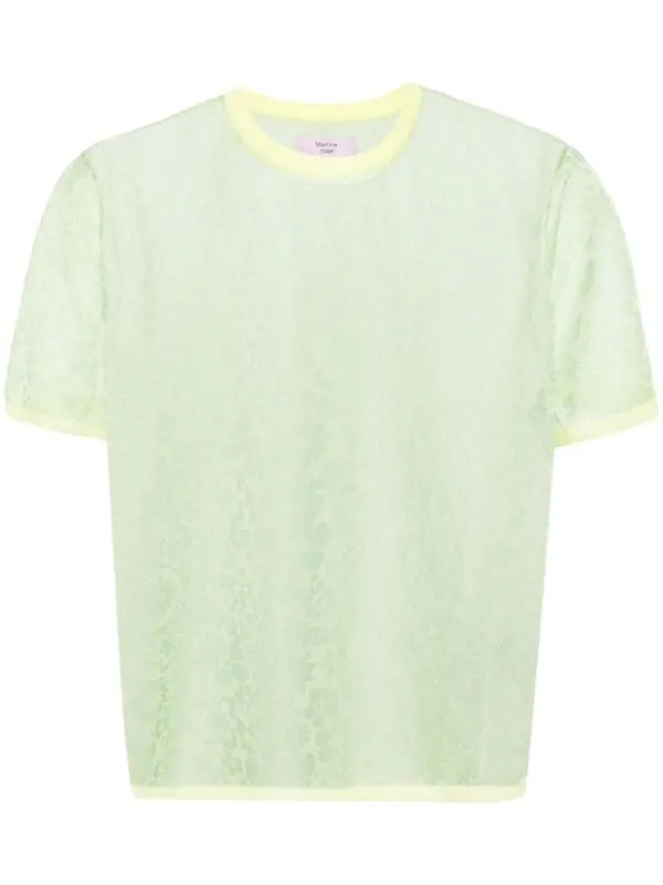 Martine Rose Granny Patterned-jacquard T-shirt