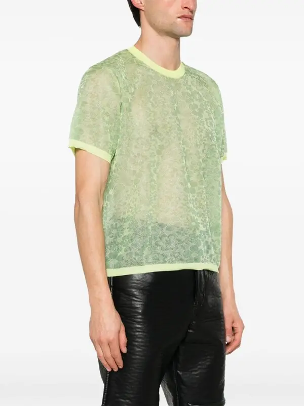 Martine Rose Granny Patterned-jacquard T-shirt
