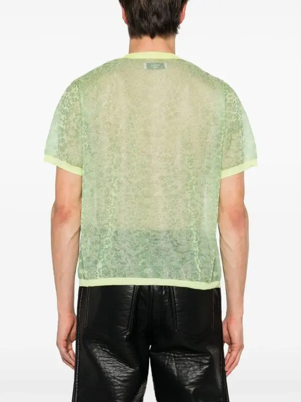 Martine Rose Granny Patterned-jacquard T-shirt