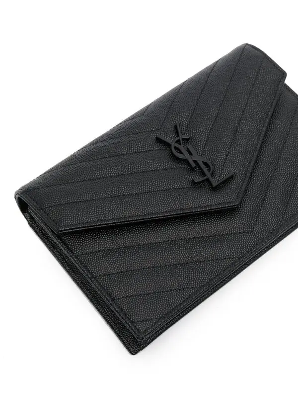 Saint Laurent Cassandre Leather Wallet-on-chain