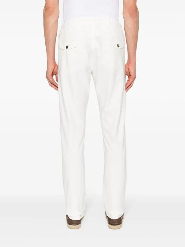 Eleventy Jersey Cotton-blend Trousers - White