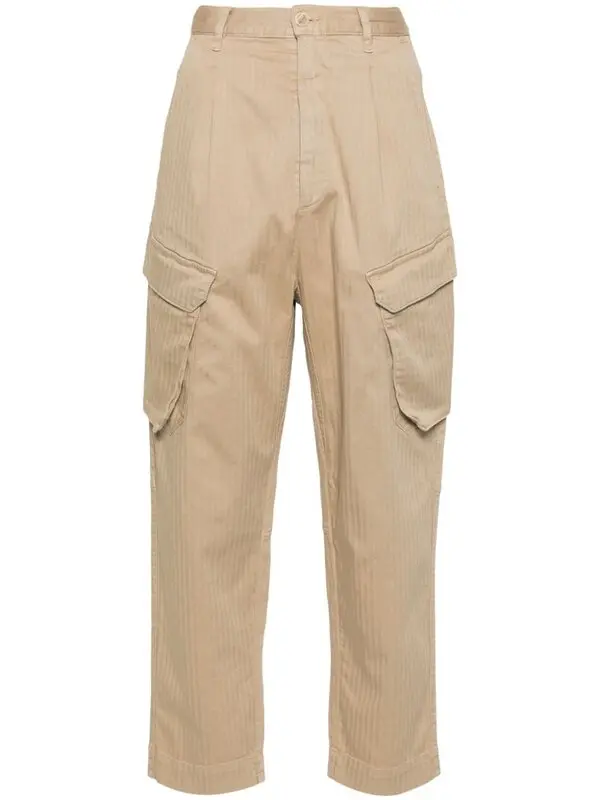 SEMICOUTURE Tapered-leg Cargo Trousers - Neutrals