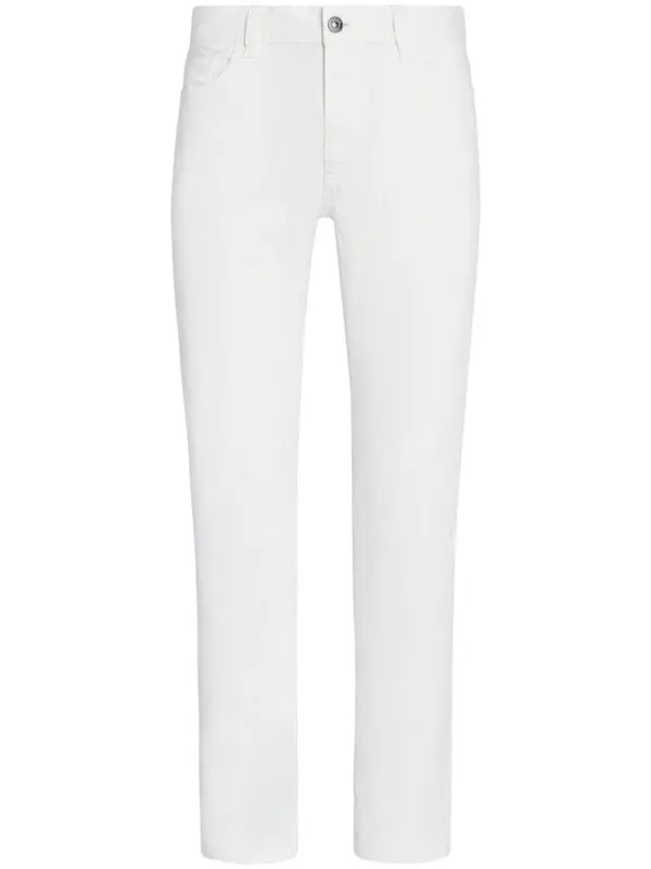 Zegna Roccia Mid-rise Skinny Jeans - White