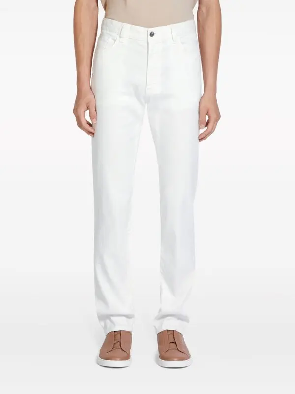 Zegna Roccia Mid-rise Skinny Jeans - White
