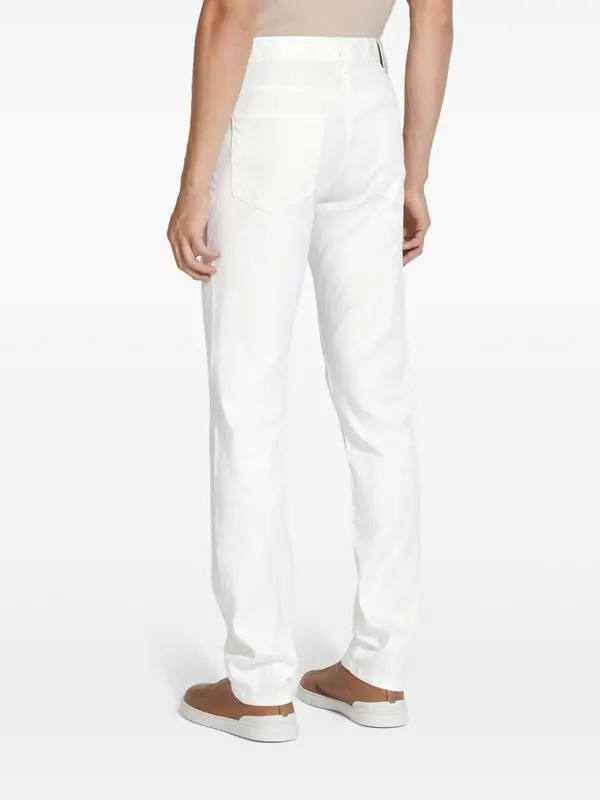 Zegna Roccia Mid-rise Skinny Jeans - White