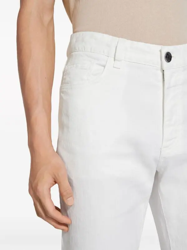 Zegna Roccia Mid-rise Skinny Jeans - White