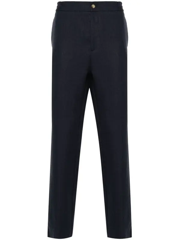 Etro Herringbone Linen Trousers