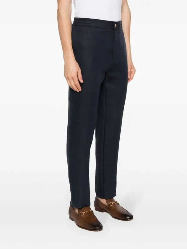 Etro Herringbone Linen Trousers