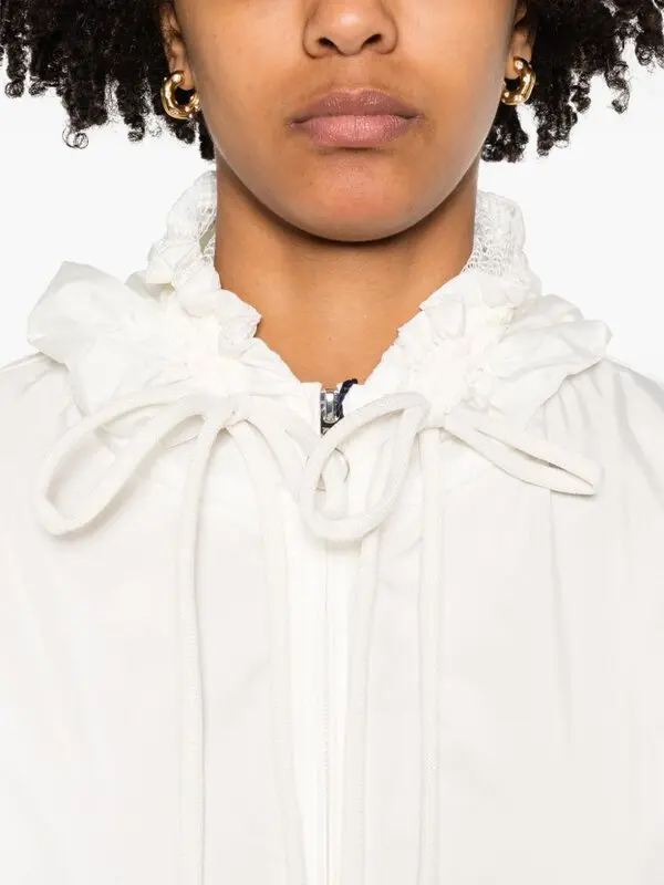 Moncler Mesh-panel Hooded Jacket - White