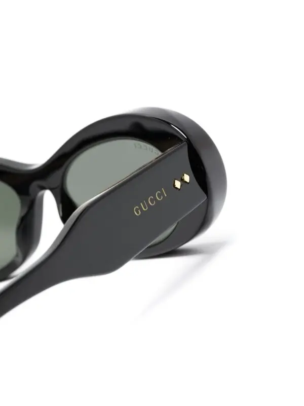 Gucci Logo-debossed Oval Sunglasses