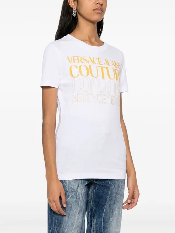 Versace Upside Down-logo Cotton T-shirt