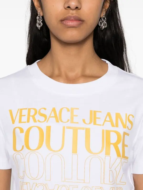 Versace Upside Down-logo Cotton T-shirt