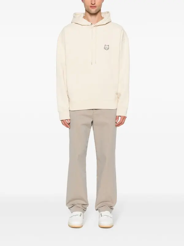 Maison Kitsuné Bold Fox Head Cotton Hoodie - Neutrals