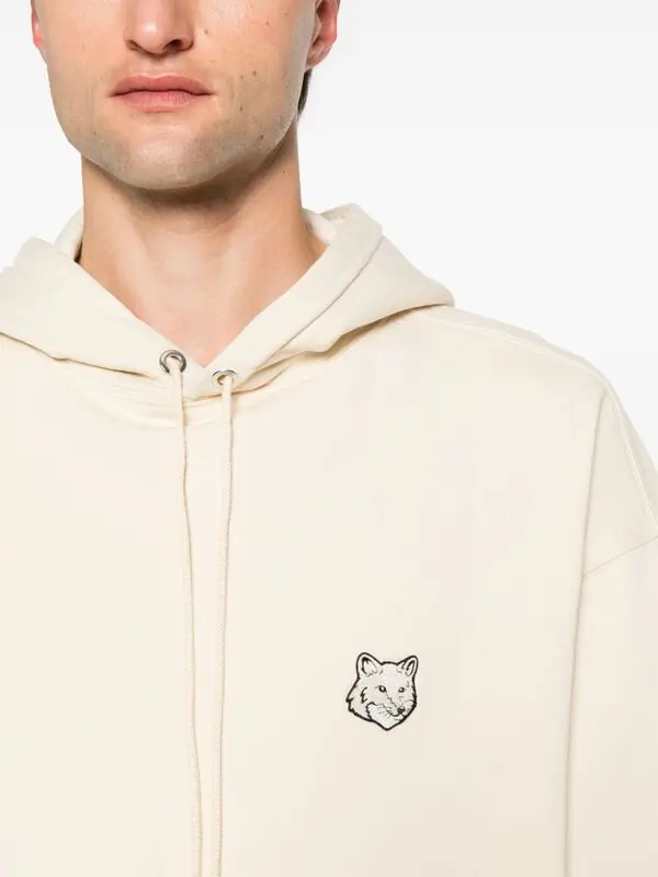 Maison Kitsuné Bold Fox Head Cotton Hoodie - Neutrals