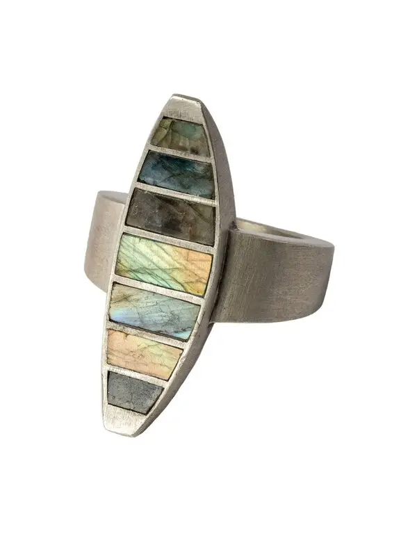 PARTS OF FOUR Crescent Ring With Labradorite