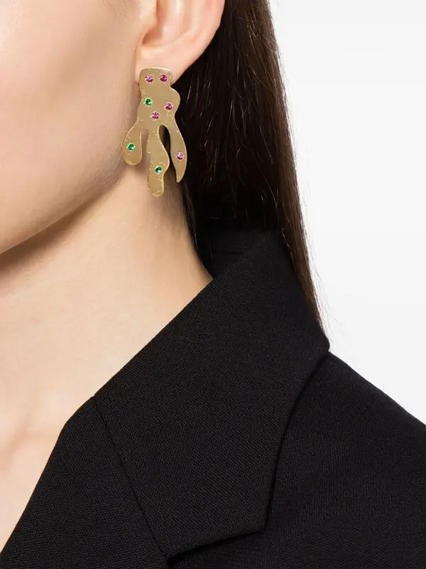 LIYA Flame Sparkle Crystal-embellished Earrings
