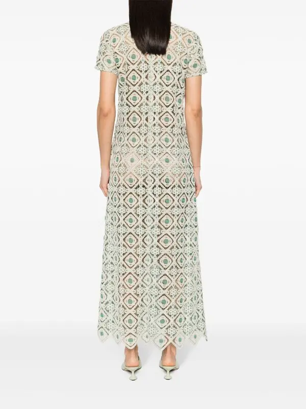 La DoubleJ Swing Macramé Maxi Dress