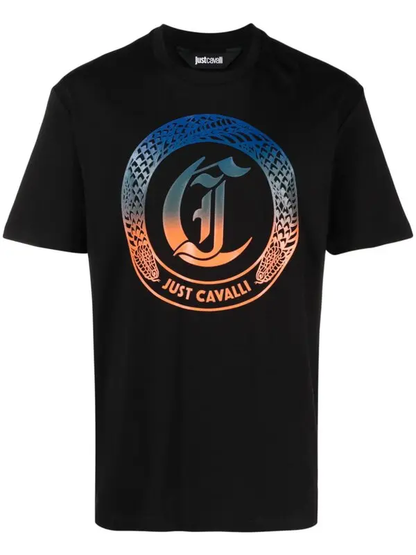 Just Cavalli Logo-print Cotton T-shirt - Black