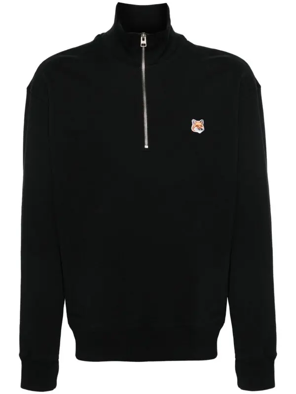 Maison Kitsuné Fox Head Cotton Sweatshirt - Black