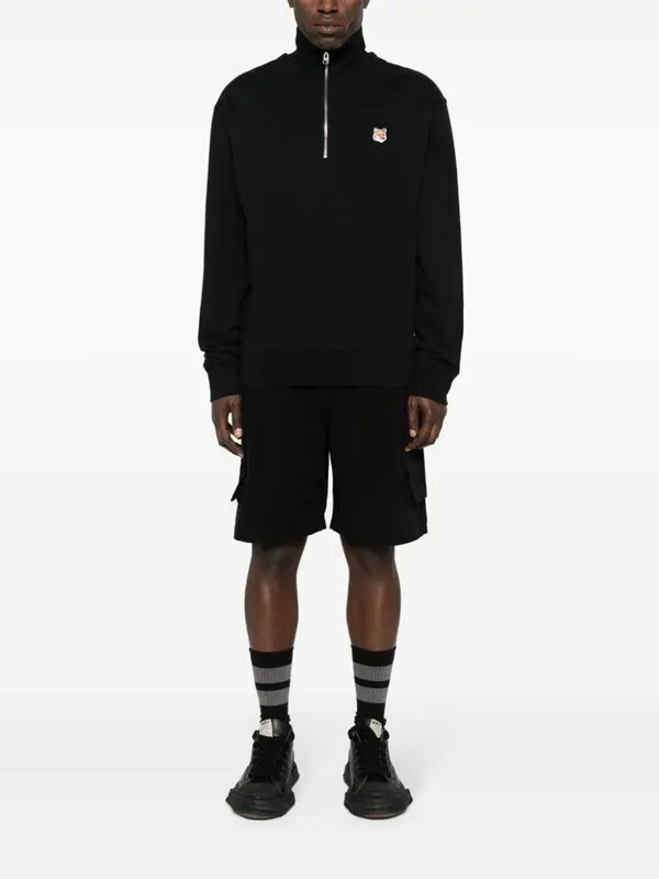 Maison Kitsuné Fox Head Cotton Sweatshirt - Black