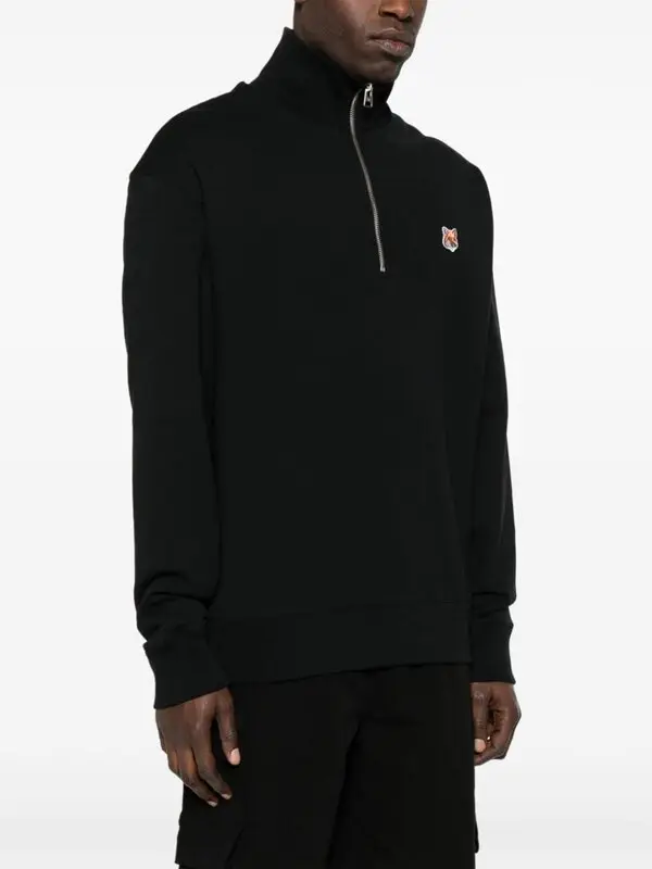 Maison Kitsuné Fox Head Cotton Sweatshirt - Black