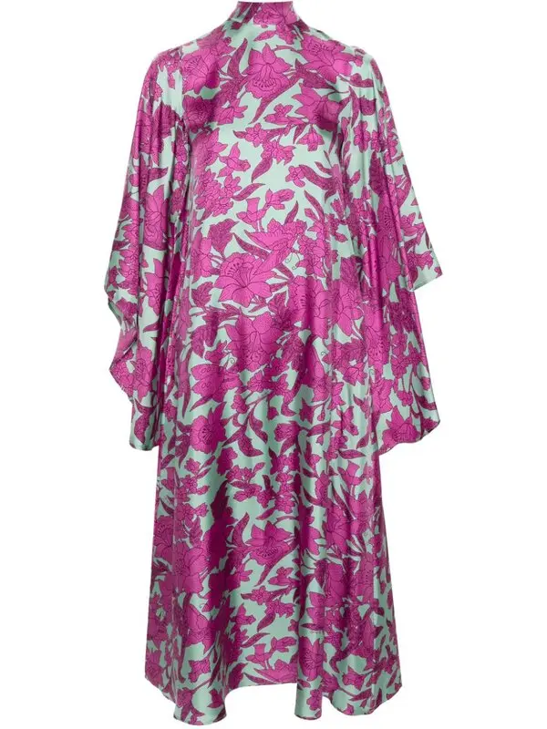La DoubleJ Magnifico Floral-print Maxi Dress - Purple