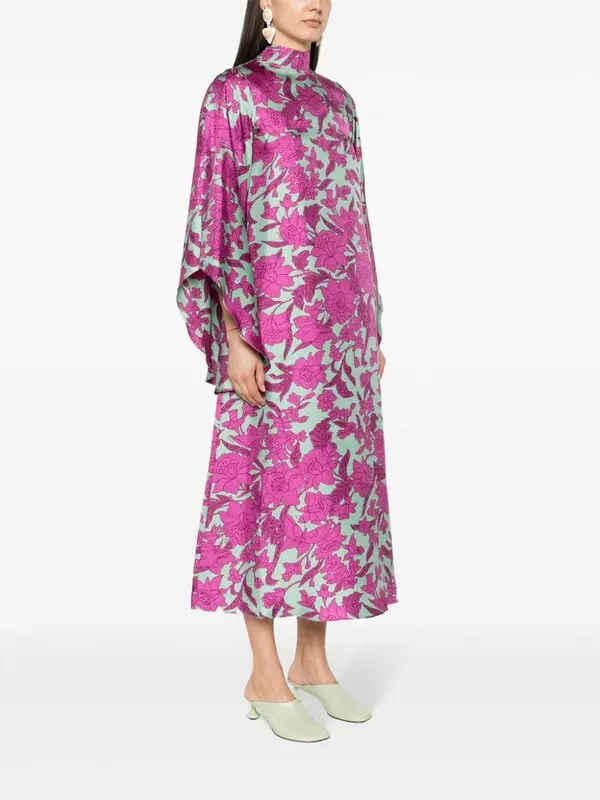 La DoubleJ Magnifico Floral-print Maxi Dress - Purple