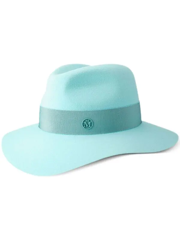 MAISON MICHEL Henrietta Fedora - Blue