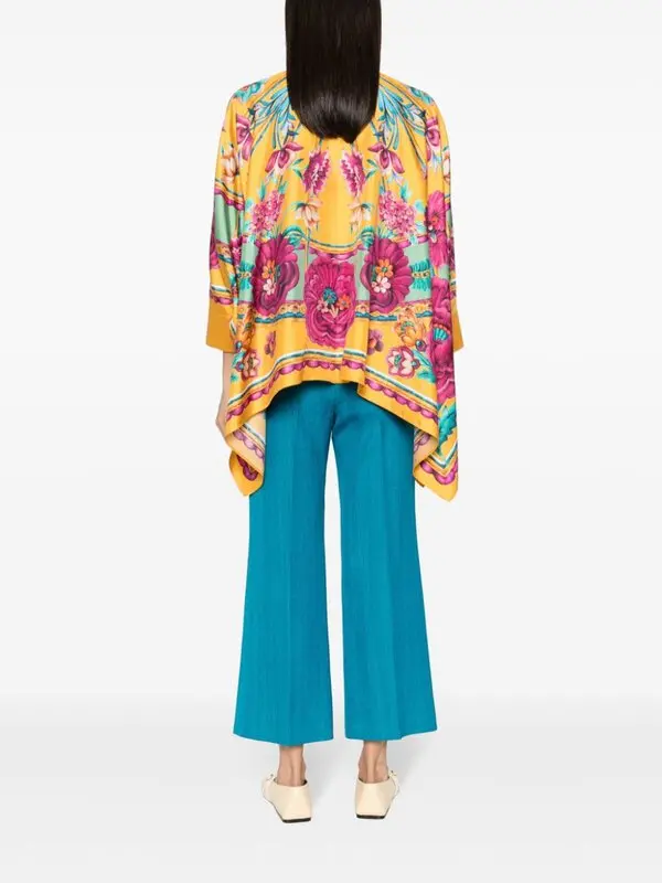 La DoubleJ Floral Print Foulard Shirt - Yellow