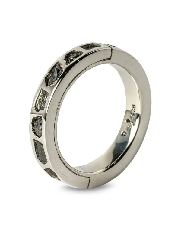 PARTS OF FOUR Sistema Mega Pavé Diamond Sterling Ring
