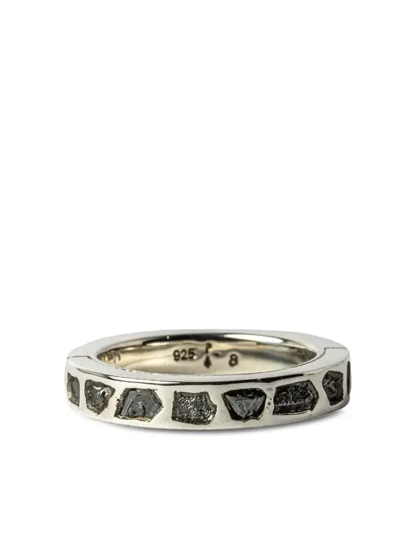 PARTS OF FOUR Sistema Mega Pavé Diamond Sterling Ring