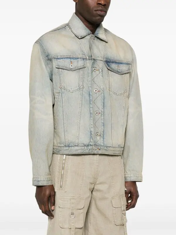 Kenzo Drawn Varsity Denim Jacket - Blue