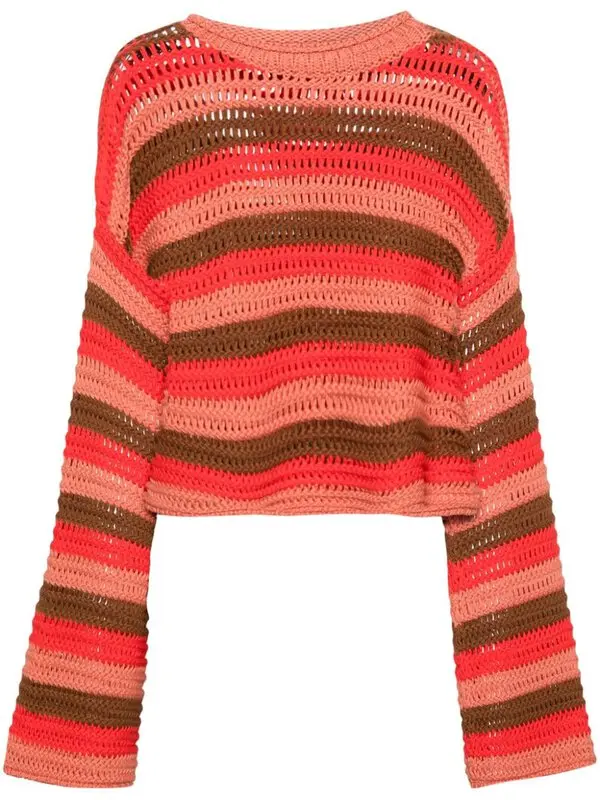 La DoubleJ Bell-sleeve Striped Jumper