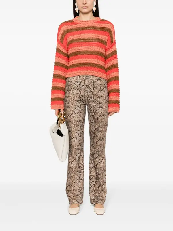 La DoubleJ Bell-sleeve Striped Jumper