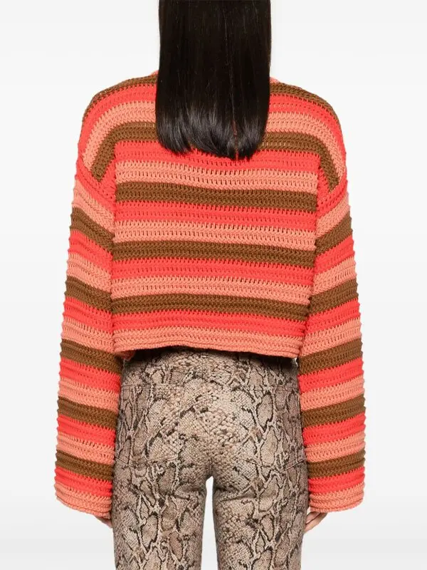 La DoubleJ Bell-sleeve Striped Jumper