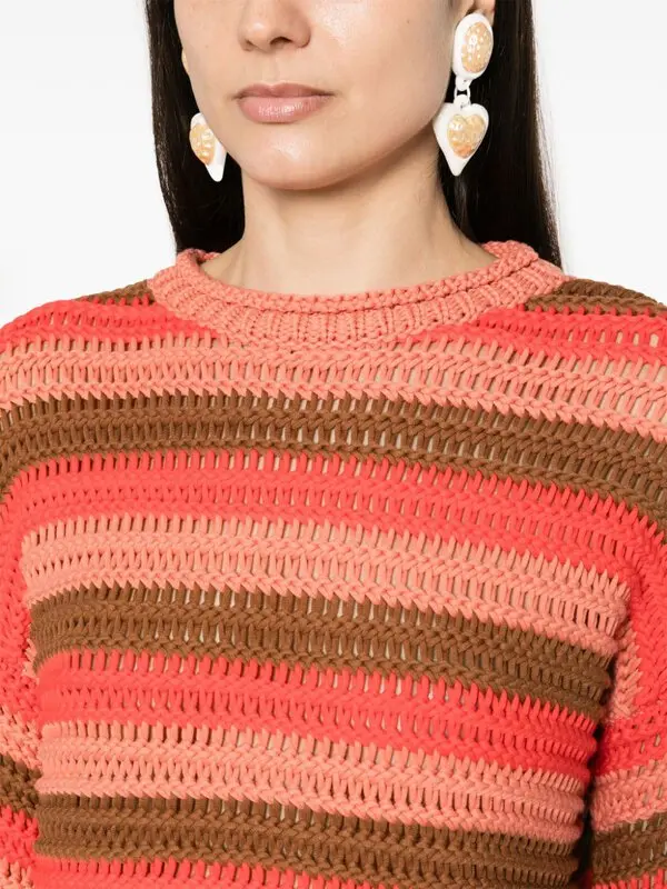 La DoubleJ Bell-sleeve Striped Jumper