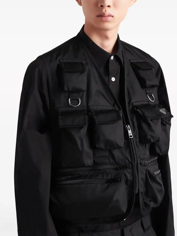 Prada Re-nylon Utility Vest - Black | Editorialist