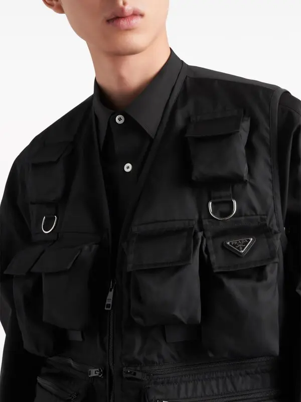 Prada Re-Nylon Utility Vest - Black | Editorialist
