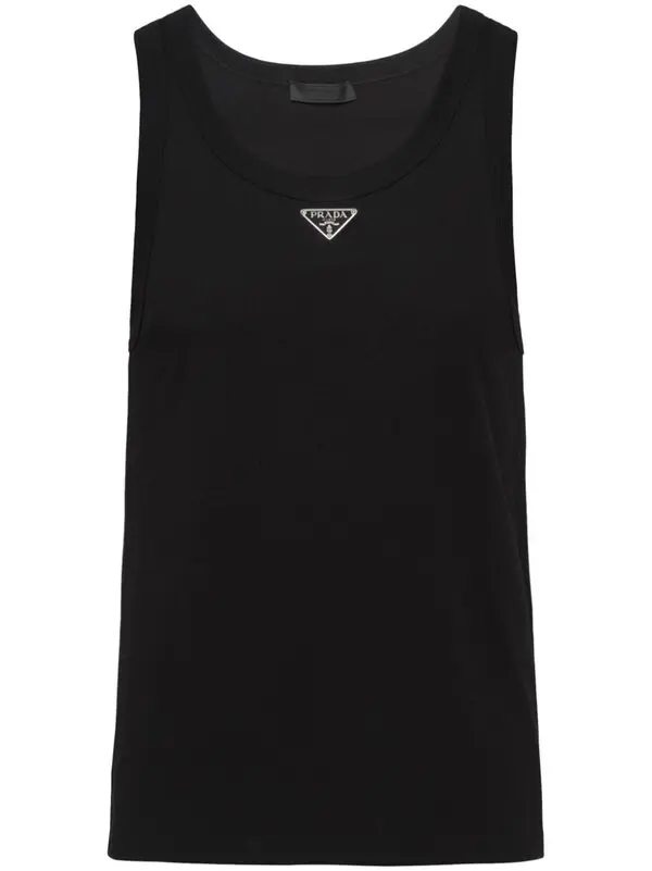 Prada Cotton Tank Top - Black