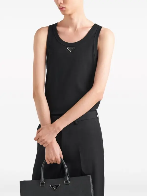 Prada Cotton Tank Top - Black