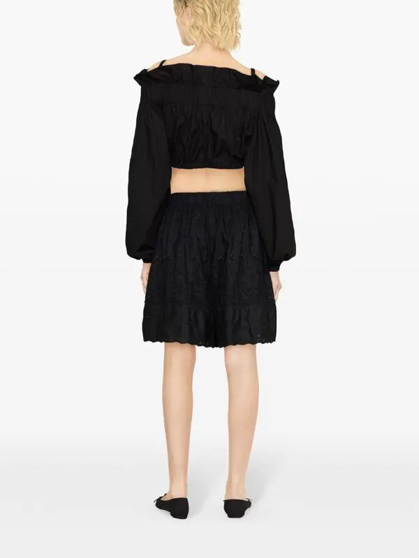 PATOU Bow-detail Crop Top - Black