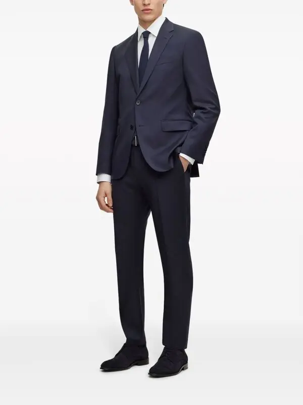 BOSS Single-breasted Fitted Blazer - Blue