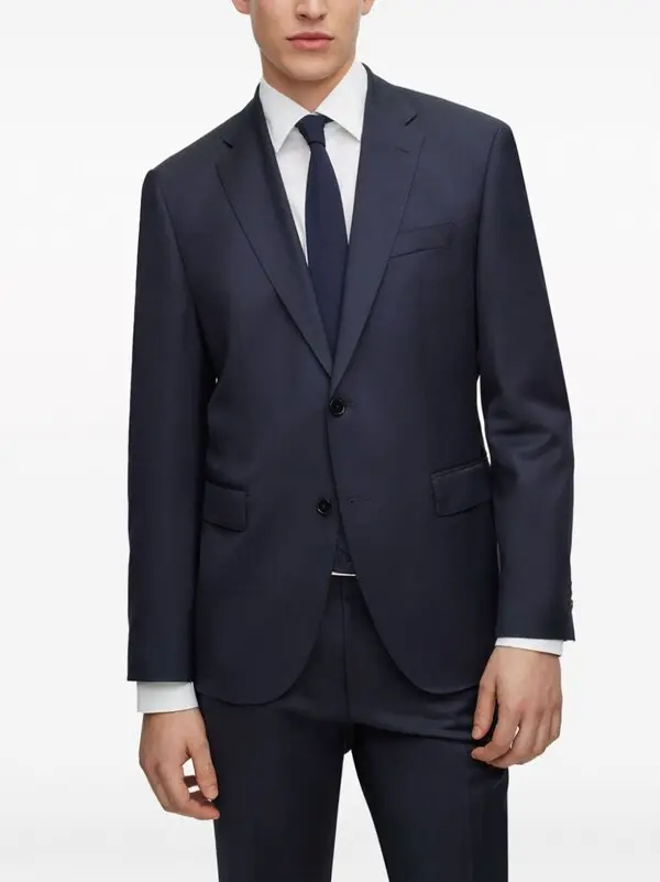 BOSS Single-breasted Fitted Blazer - Blue