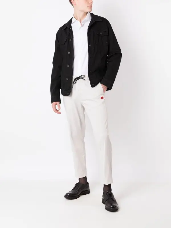 BOSS Long-sleeved Stretch-cotton Shirt - White