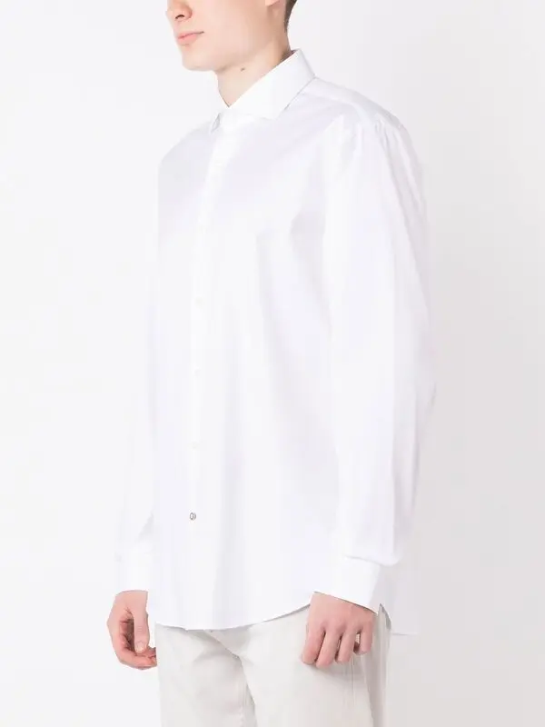 BOSS Long-sleeved Stretch-cotton Shirt - White