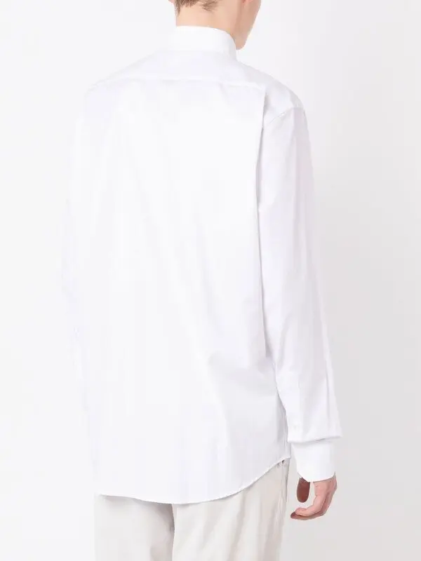 BOSS Long-sleeved Stretch-cotton Shirt - White