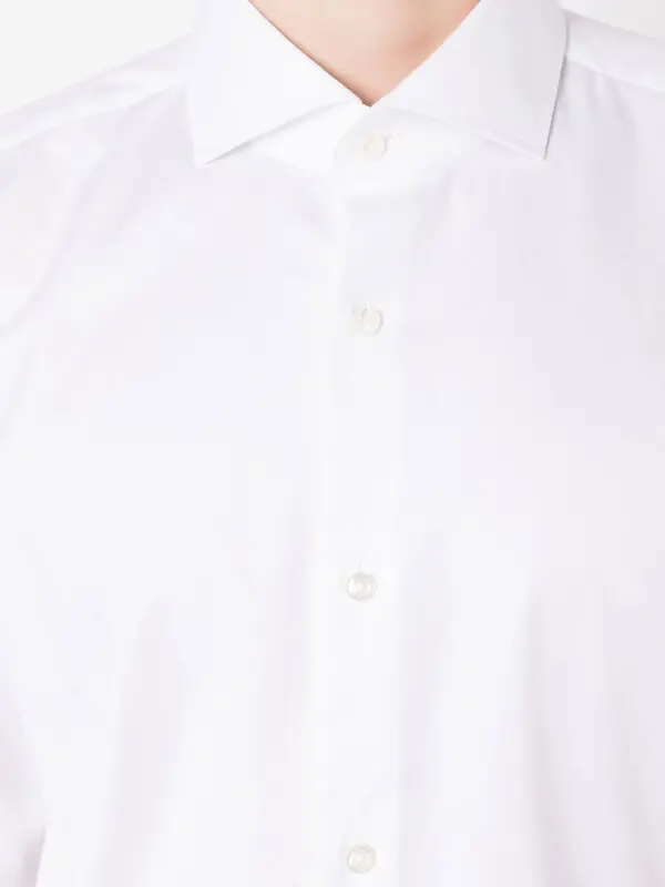 BOSS Long-sleeved Stretch-cotton Shirt - White