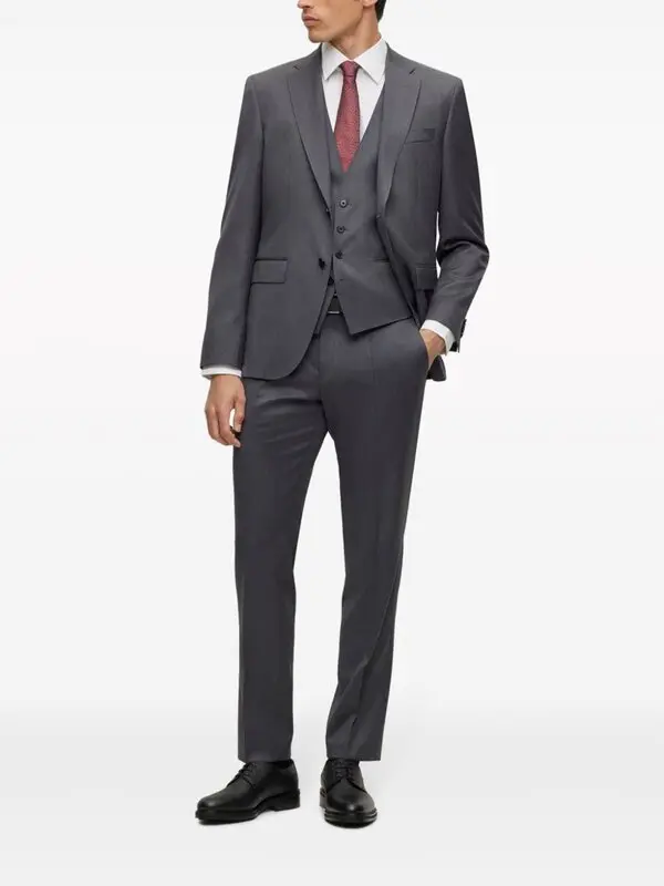 BOSS Single-breasted Fitted Blazer - Grey